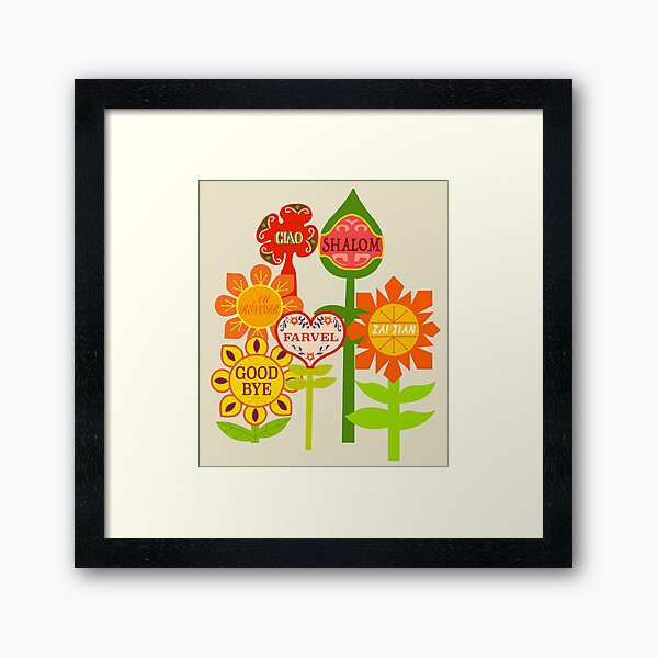 "It's A Small World Goodbye Room Flowers" Framed Art Print for Sale by ...