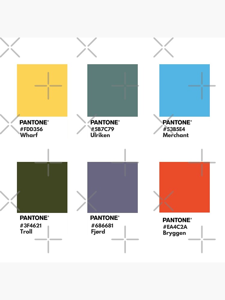 "Bergen inspired palette pantone" Poster for Sale by softlycarol ...
