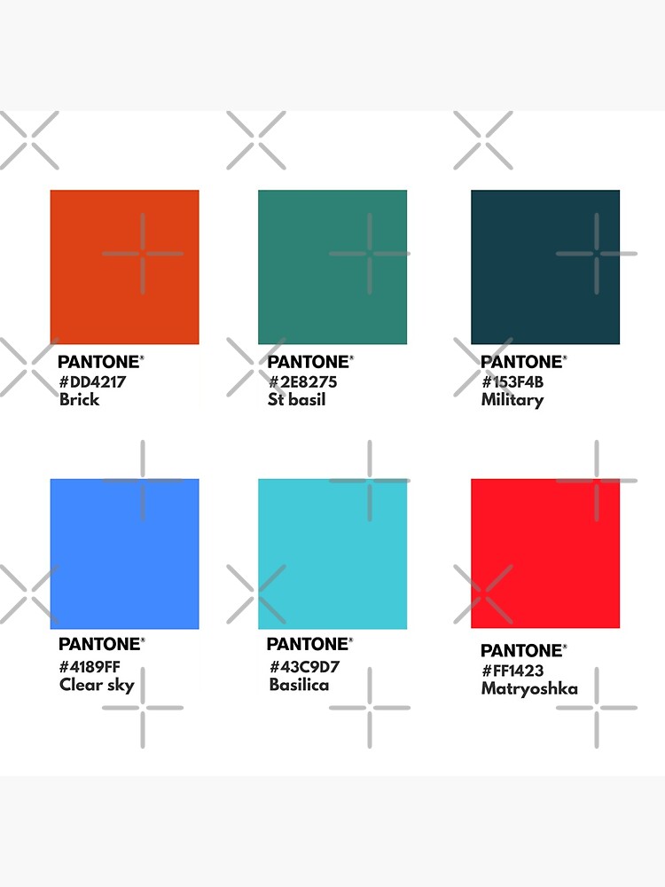 "Moscow inspired palette pantone color swatch" Poster for Sale by ...