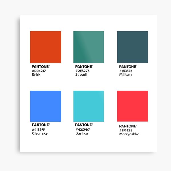 "Moscow inspired palette pantone color swatch" Metal Print for Sale by ...