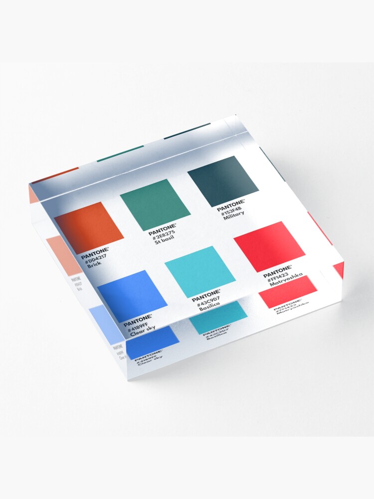 "Moscow inspired palette pantone color swatch" Acrylic Block by ...