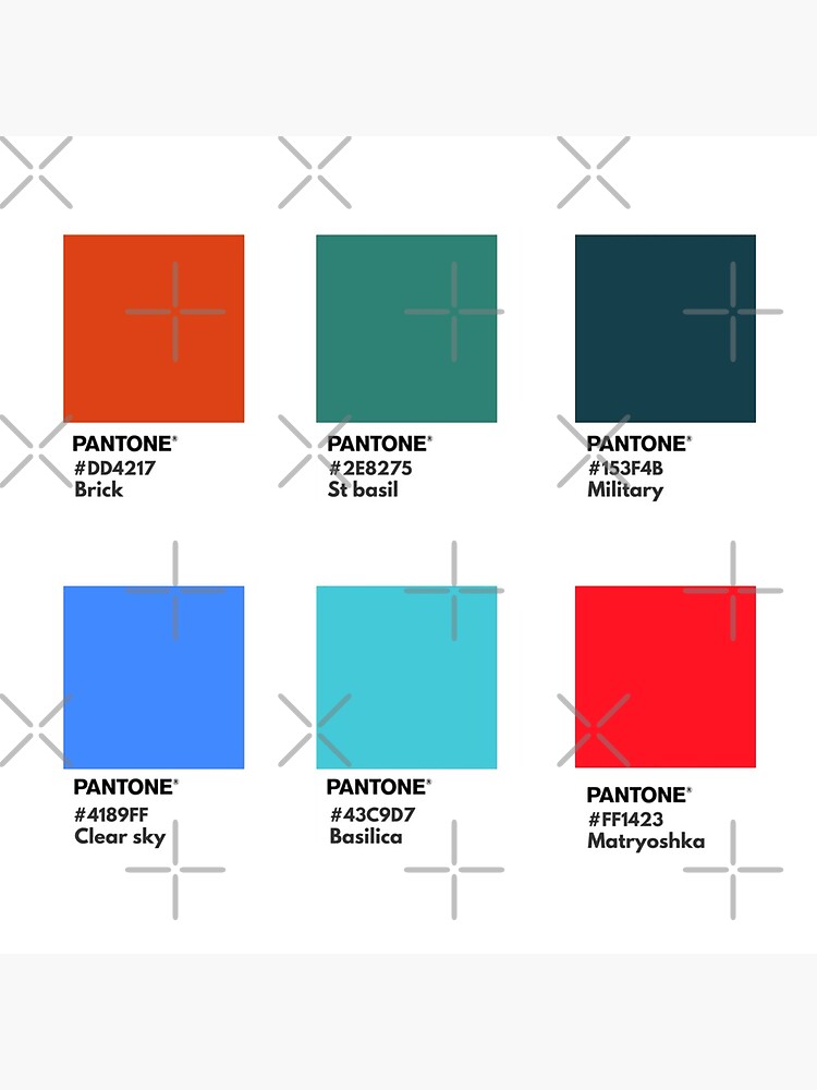 "Moscow inspired palette pantone color swatch" Acrylic Block by ...