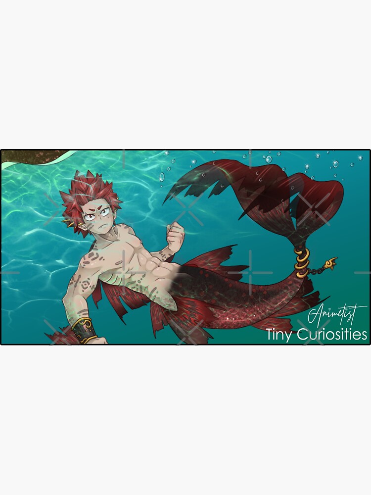 "Tiny Curiosities - Mermaid Kirishima - Boku no Hero Academia" Sticker ...