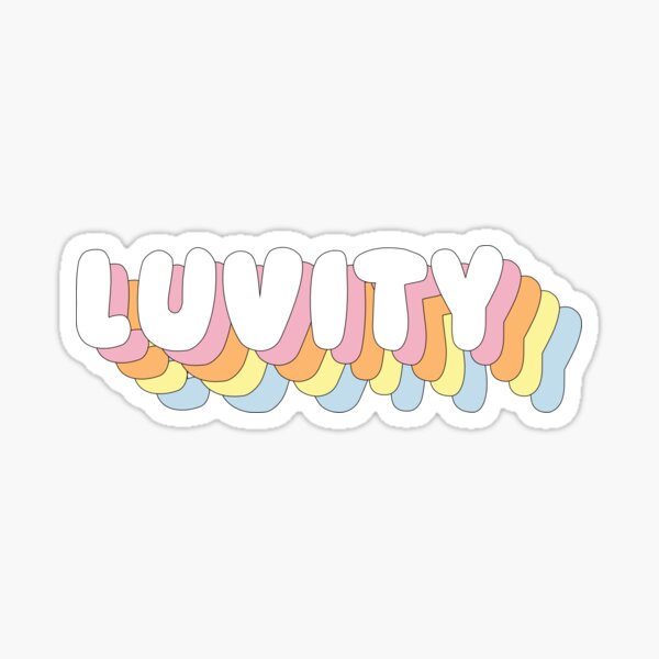 "CRAVITY - Luvity Fandom Name PASTEL Quote Text RAINBOW" Sticker for ...