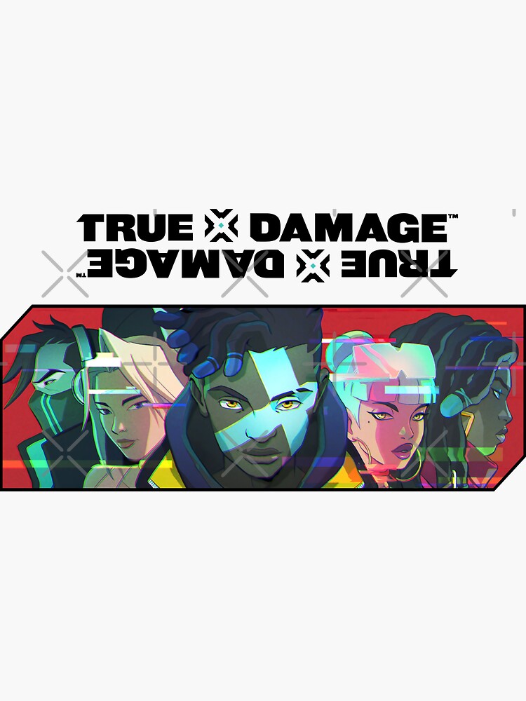 "True Damage logo" Sticker by soyranka | Redbubble