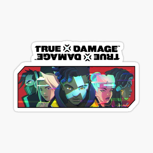 "True Damage logo" Sticker by soyranka | Redbubble