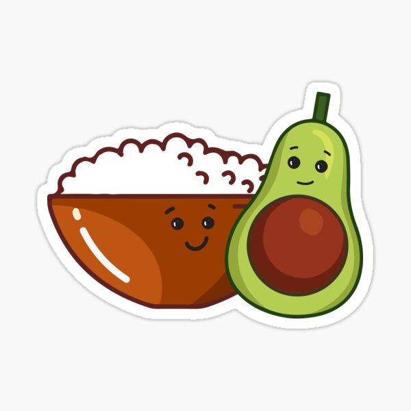 Pegatina «Potatsio con arroz blanco meme Potasio Avocado» de kobby ...
