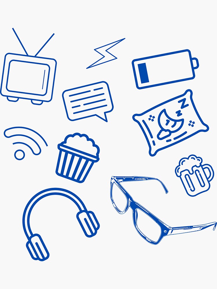 "Binge Watching" Sticker for Sale by PaperBoatMerch | Redbubble