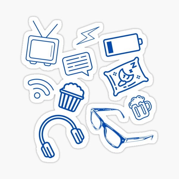 "Binge Watching" Sticker for Sale by PaperBoatMerch | Redbubble