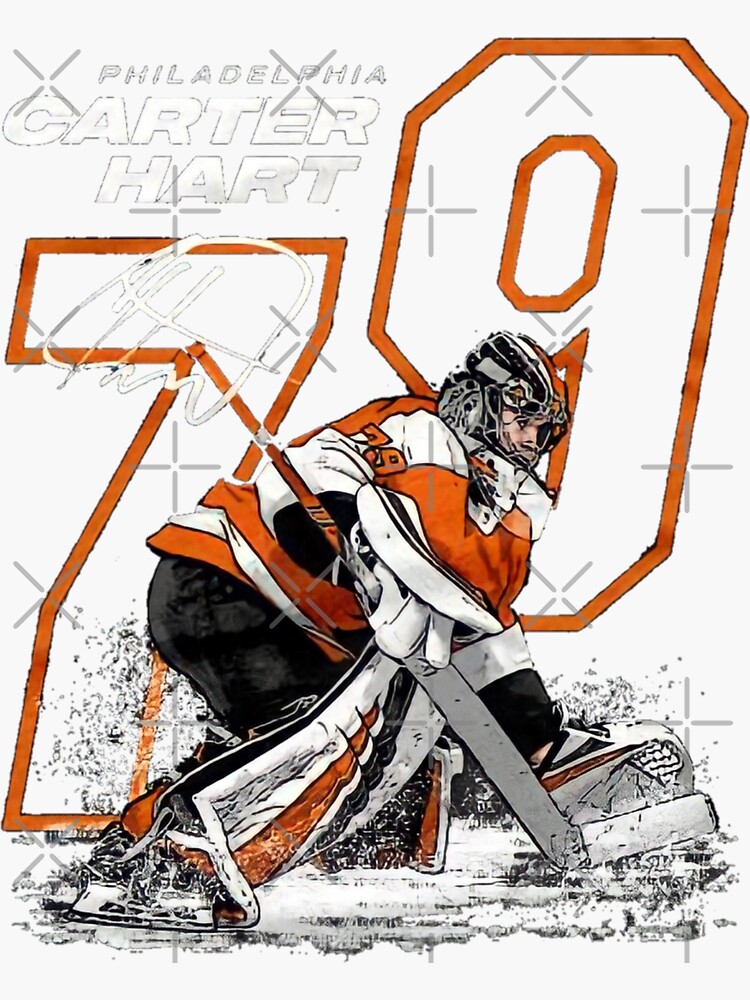 "79 Carter Hart for Philadelphia Flyers fans" Sticker for Sale by Simo ...