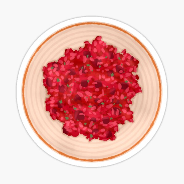 "Risotto with Beetroot" Sticker by onepiconetreat | Redbubble