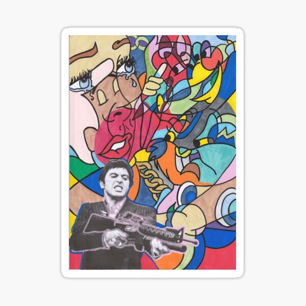 "Scarface" Sticker by PiecesJunkie | Redbubble