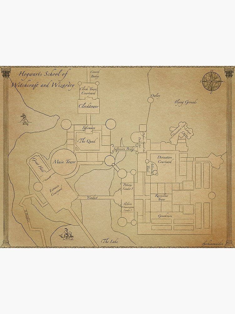 "Map (Dark Academia)" Art Print for Sale by therhinemaiden | Redbubble