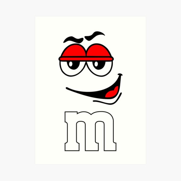 Lámina artística «M y M cara roja» de teenysophia | Redbubble