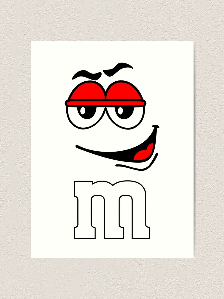 "M and M Red Face" Art Print for Sale by teenysophia | Redbubble