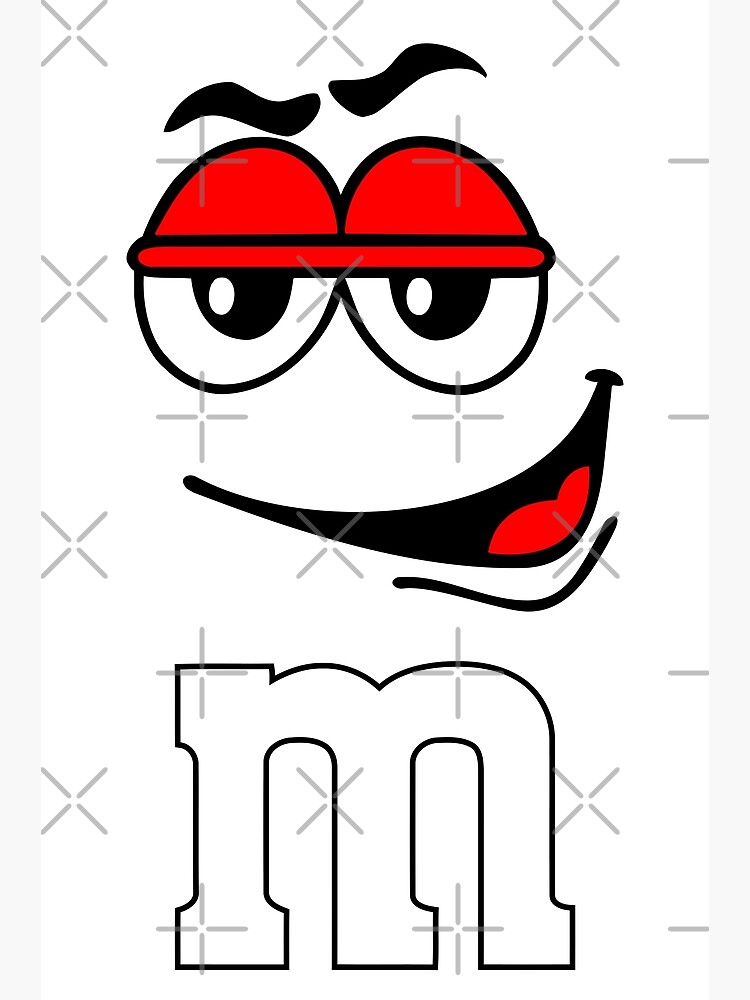"M and M Red Face" Art Print for Sale by teenysophia | Redbubble