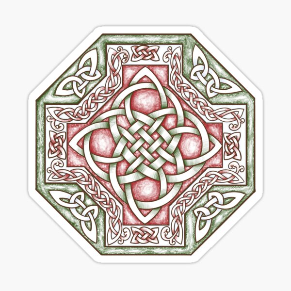 "Winter Solstice Knotwork" Sticker for Sale by helixtinker | Redbubble