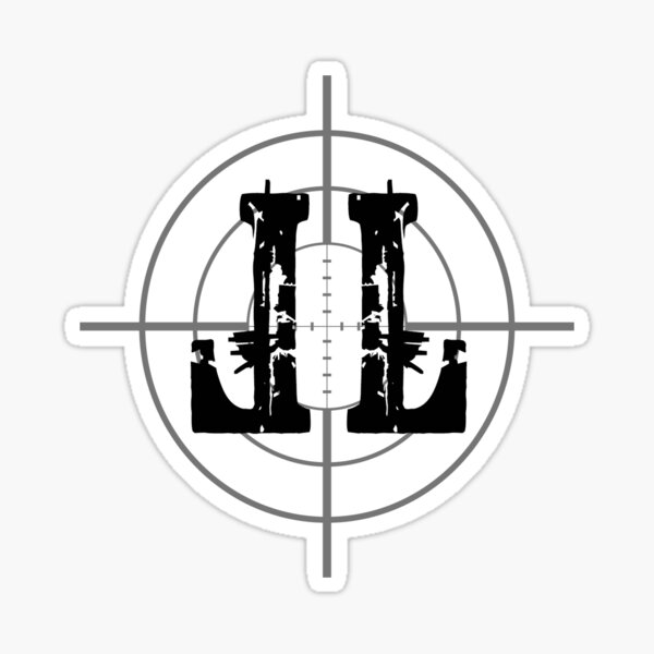 Pegatina «Etiquetado Lawless Double L Logo» de LabeledLawless | Redbubble