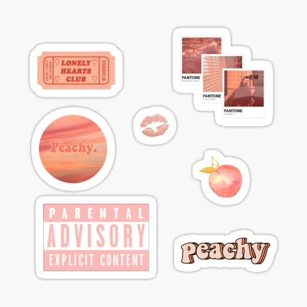 "Peachy sticker pack" Sticker for Sale by callistapaige | Redbubble