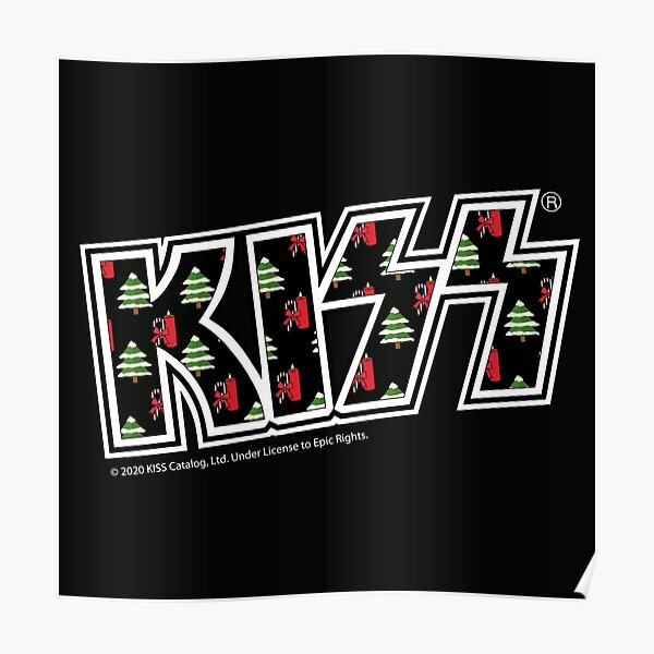 Póster «KISS ribbon logo Vela de Navidad y árbol de Navidad» de ...