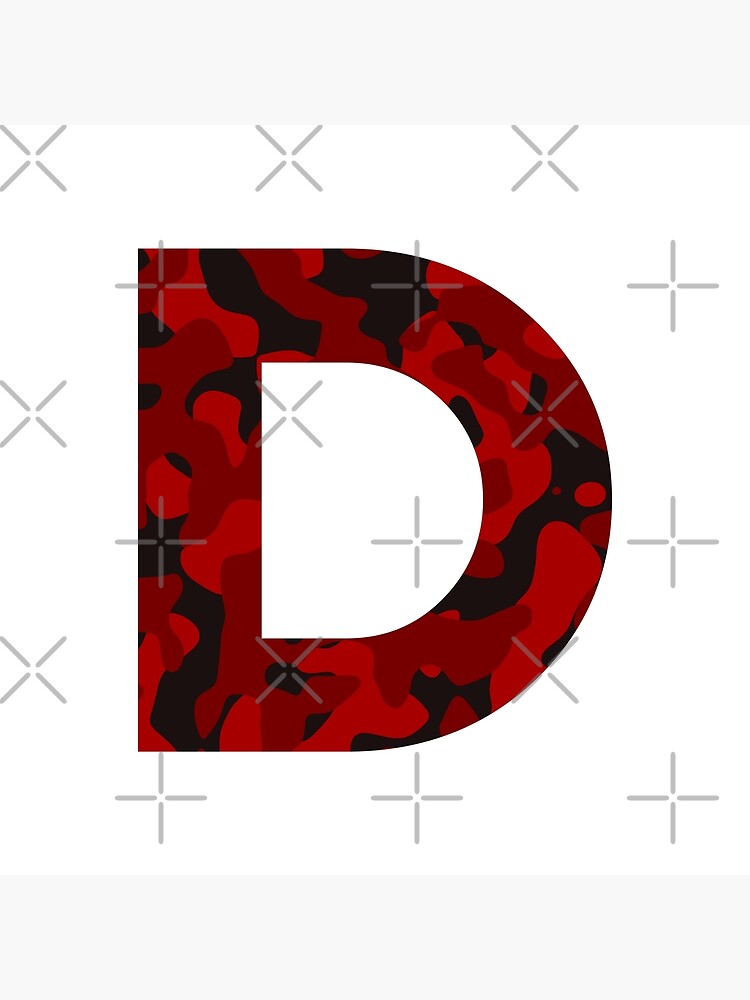 Lámina fotográfica «Letra D Red Camo Design» de nocap82 | Redbubble