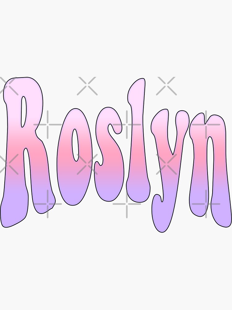 "Roslyn" Sticker for Sale by carolinewaldman | Redbubble