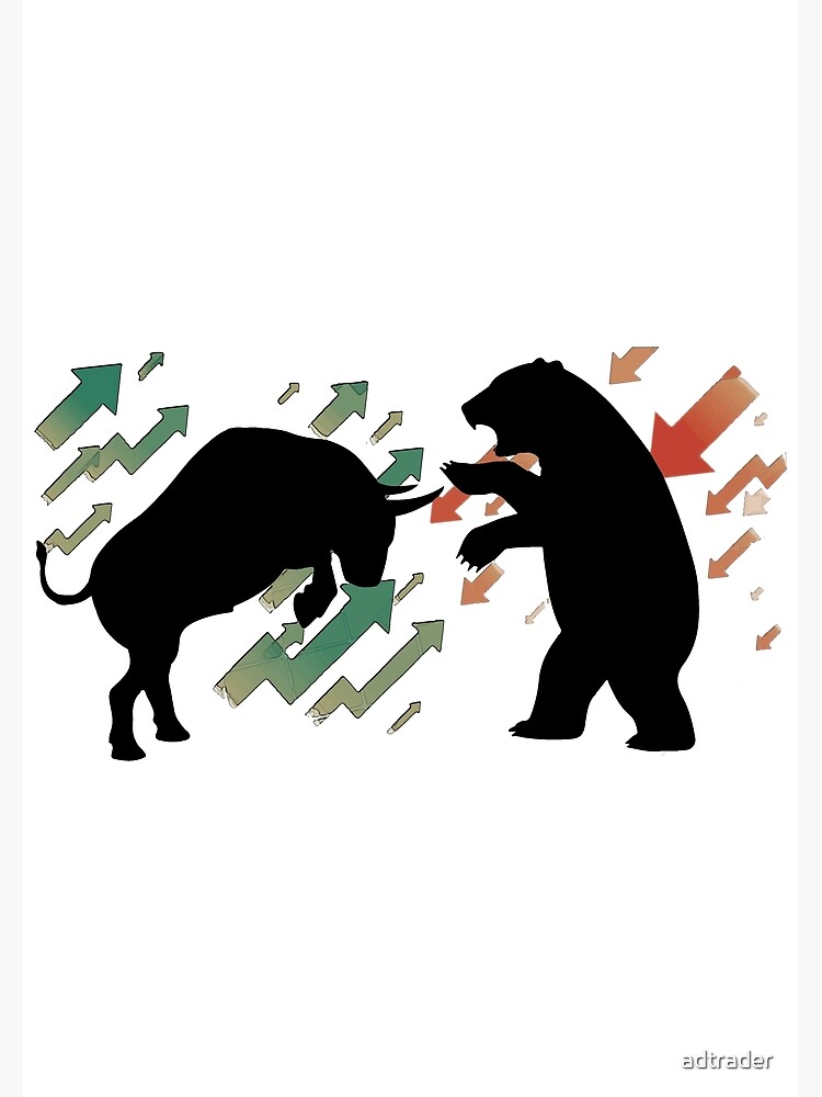 "Bull x Bear" Art Print for Sale by adtrader | Redbubble