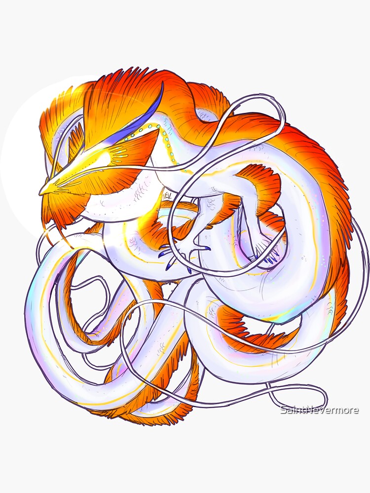 "Drakken Glimpse of Divinity" Sticker by SaintNevermore | Redbubble