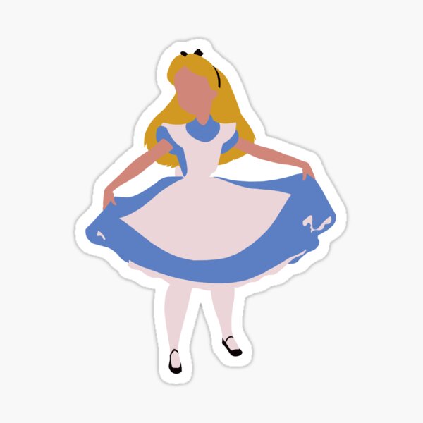 "Minimalist Alice" Sticker by shylxhhh | Redbubble