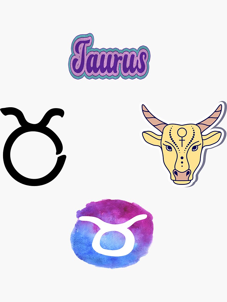 "Taurus zodiac sign stickers" Sticker for Sale by adammouhiat20 | Redbubble