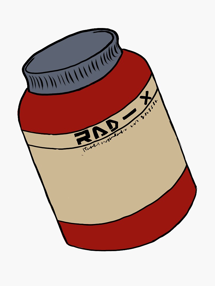 "Rad-X Consumable" Sticker by crazythatcounts | Redbubble