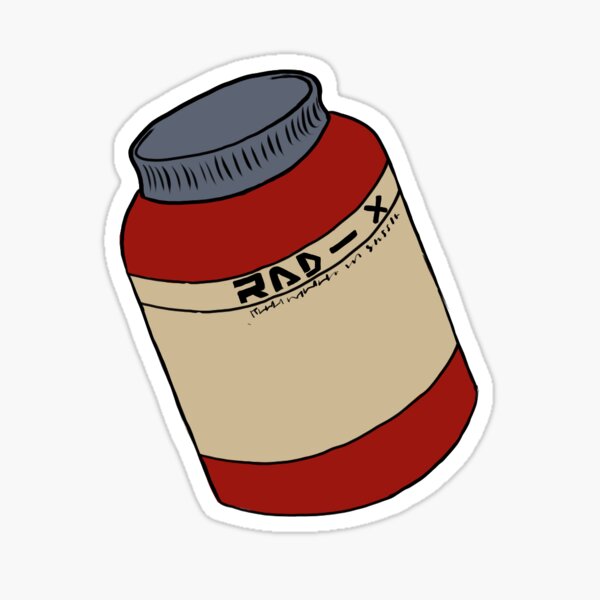 "Rad-X Consumable" Sticker by crazythatcounts | Redbubble