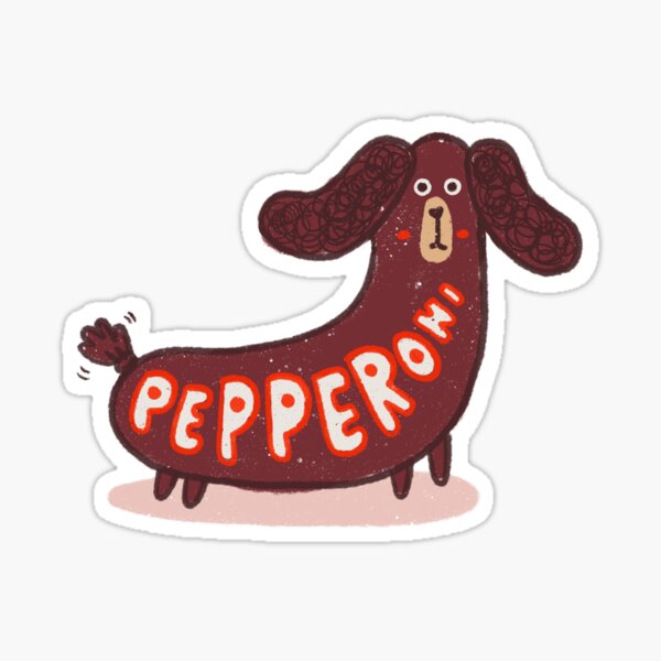 "Pepperoni" Sticker for Sale by littleredcheeks | Redbubble