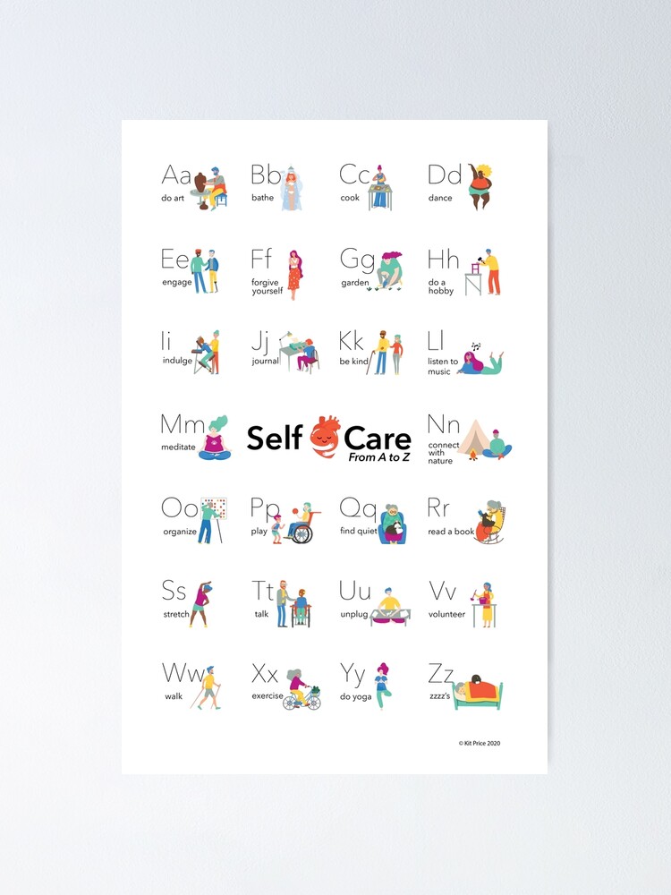"Self-Care Alphabet" Poster for Sale by pricekit09 | Redbubble