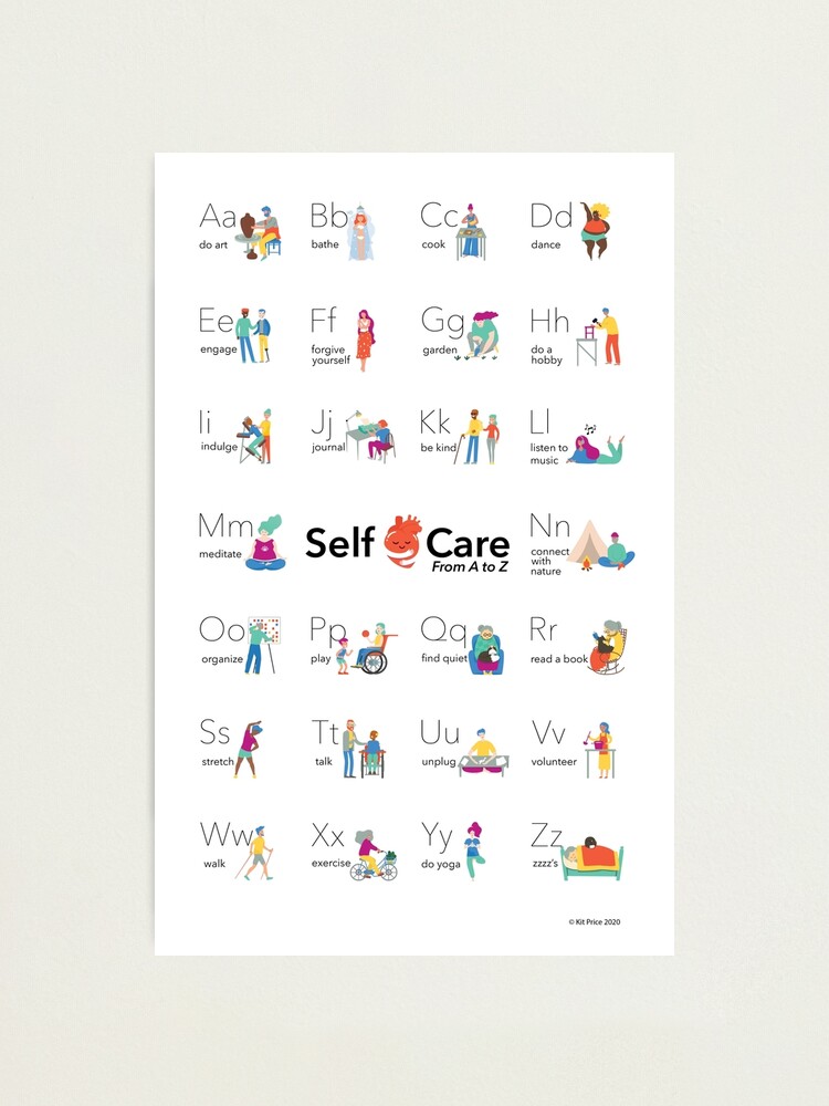 "Self-Care Alphabet" Photographic Print by pricekit09 | Redbubble