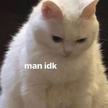 "man idk cat " Sticker for Sale by stellaheine14 | Redbubble