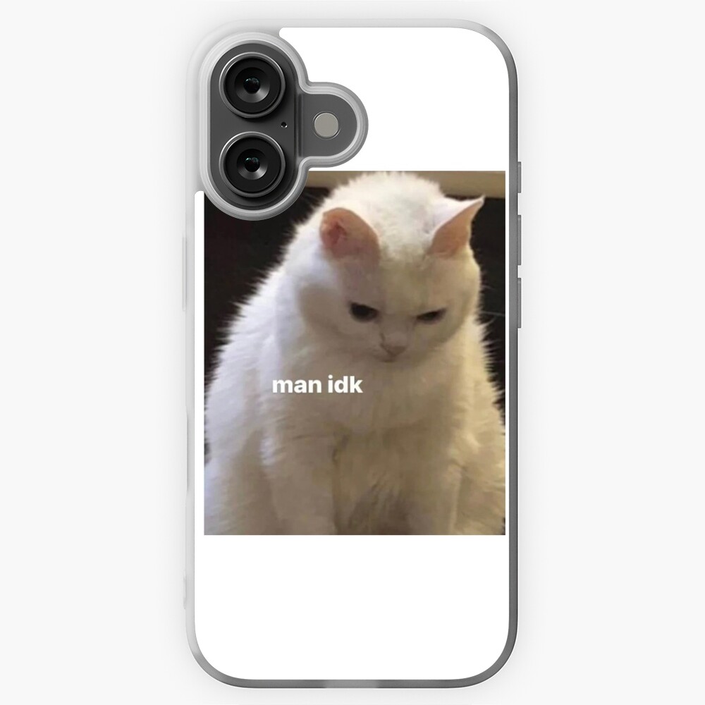 "man idk cat " Sticker for Sale by stellaheine14 | Redbubble