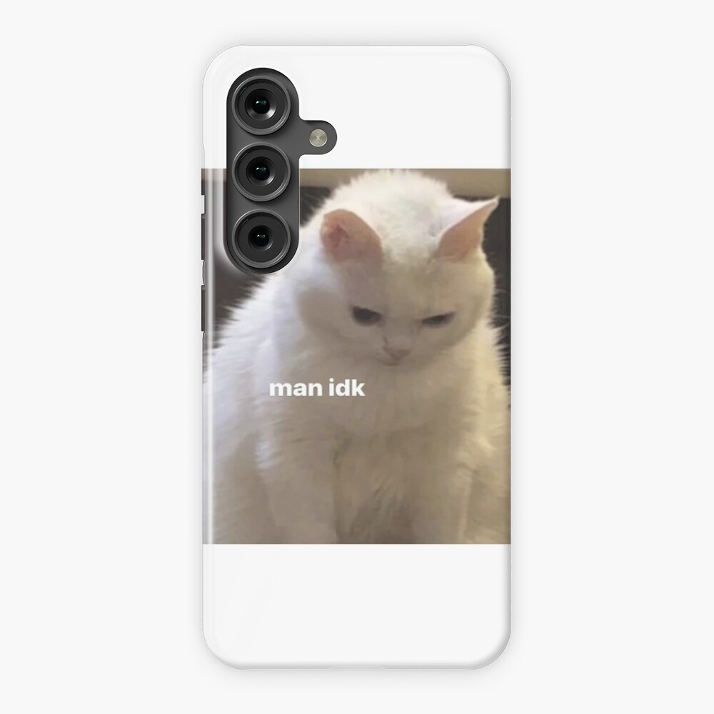 "man idk cat " Sticker for Sale by stellaheine14 | Redbubble