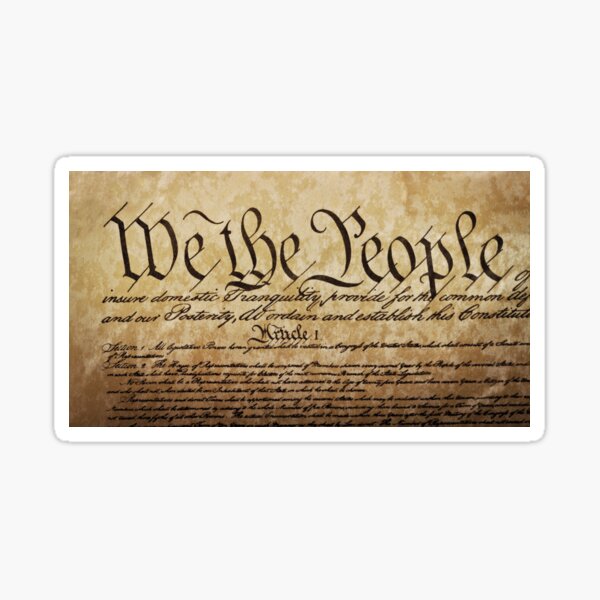 "We the People Constitution" Sticker for Sale by pandollmonium | Redbubble