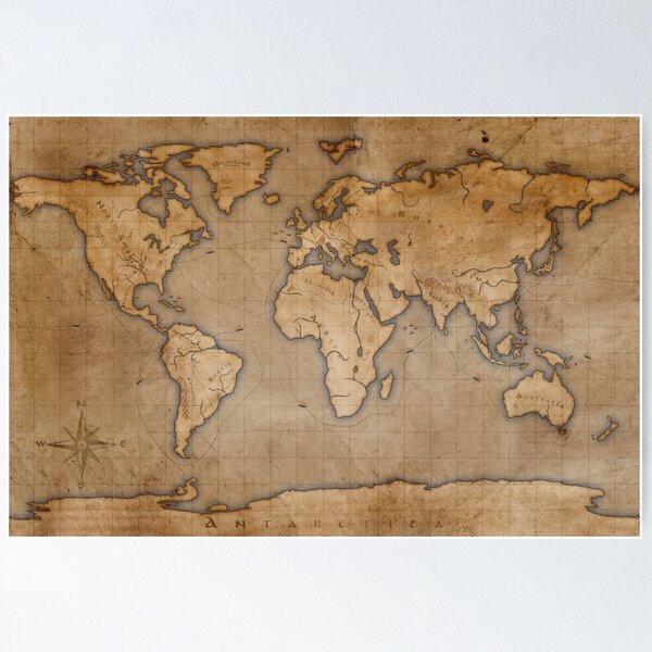 "Ancient World Map" Poster for Sale by Alastair McNeill | Redbubble