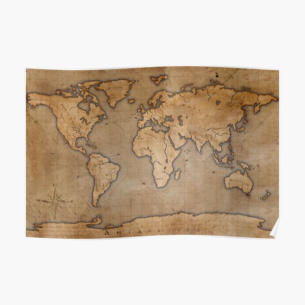 "Ancient World Map" Poster for Sale by alastairmcneill | Redbubble