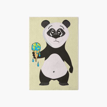 "Cute Panda with a melting world" Art Board Print for Sale by NRG123 ...