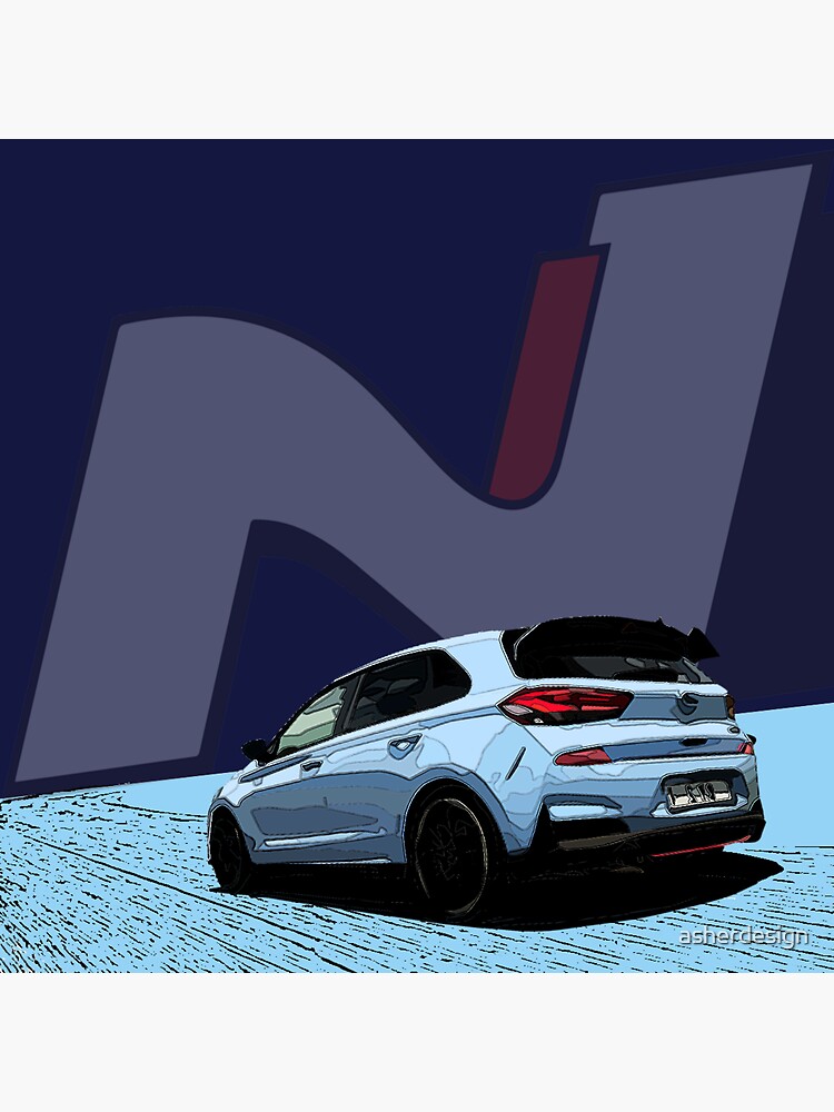 "I30N Hyundai Performance Art" Sticker by asherdesign | Redbubble