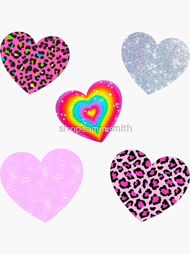 "Y2k Hearts" Sticker for Sale by shopsammismith | Redbubble