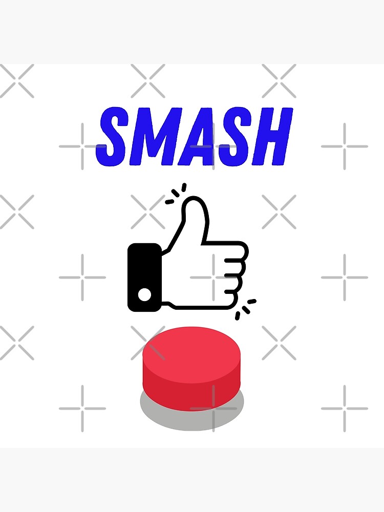 Lámina fotográfica «Botón Smash like (gráfico de mano negra)» de Ranzig ...