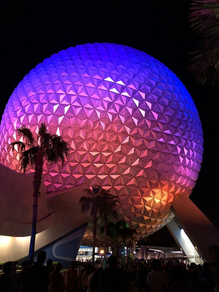 "Epcot Spaceship Earth at Night" Poster for Sale by aniofalderaan ...