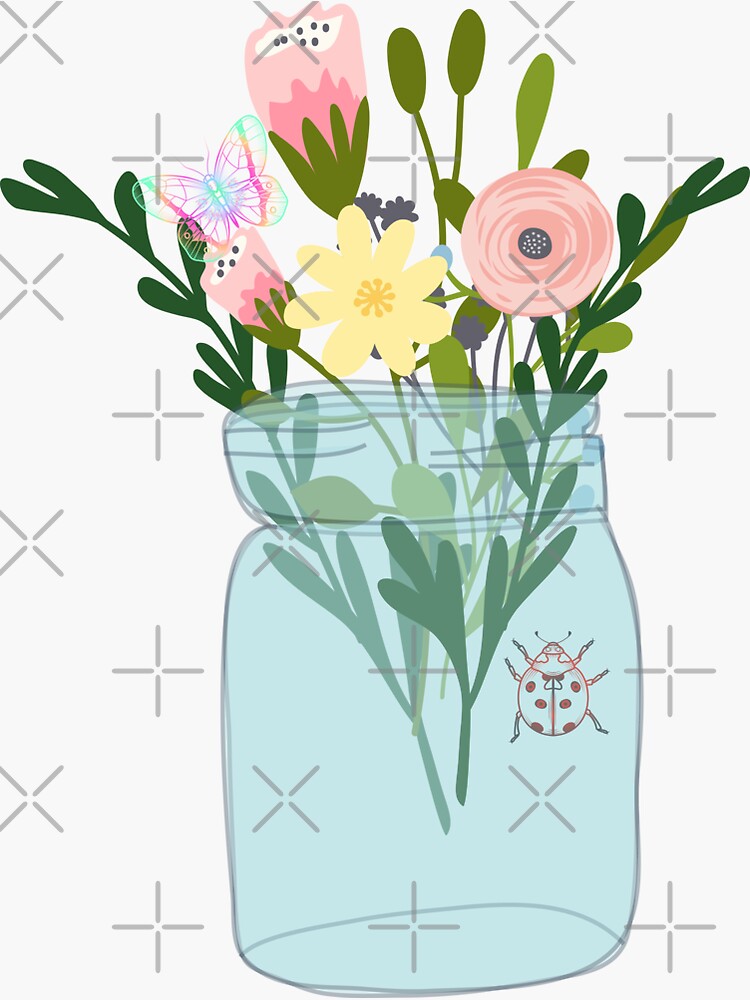 "flower vase" Sticker for Sale by TiffanyWoo | Redbubble