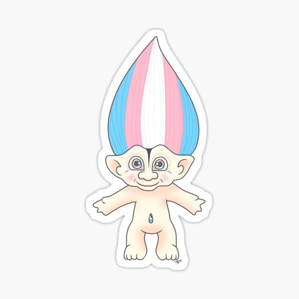 "Trans Pride Troll " Sticker for Sale by CaseyLeeArt | Redbubble