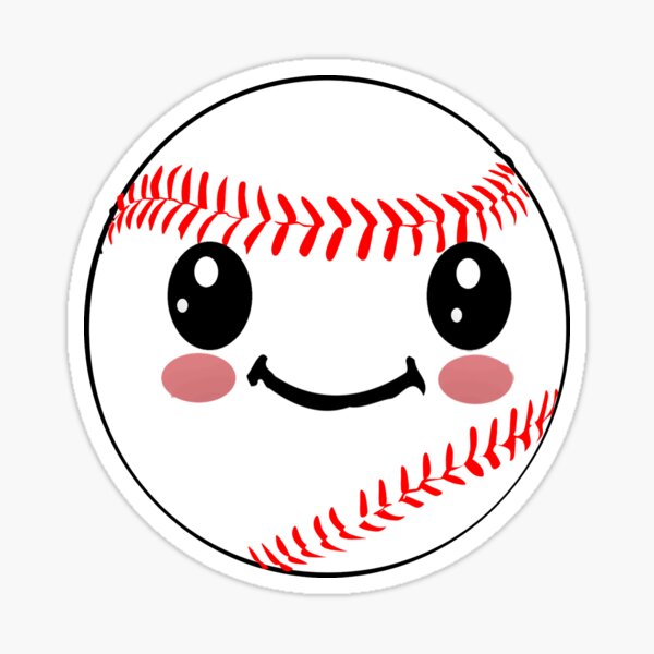 " Cute Baseball ball" Sticker for Sale by merchfun2 | Redbubble