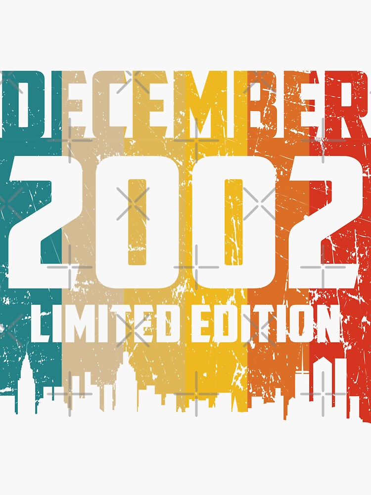 "18th birthday 18 years man woman born in 2002 gift" Sticker by ...